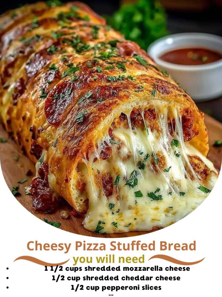 Cheesy Pizza Stuffed Bread