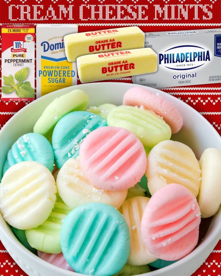 HOMEMADE CREAM CHEESE MINTS