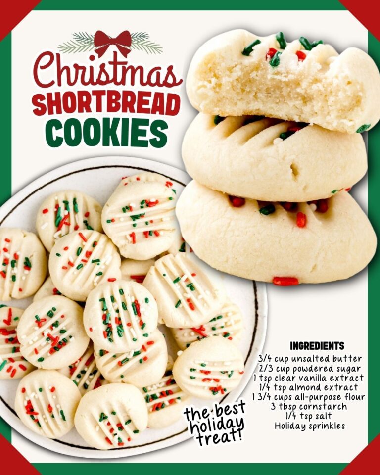 Holiday sprinkle CHRISTMAS SHORTBREAD COOKIES