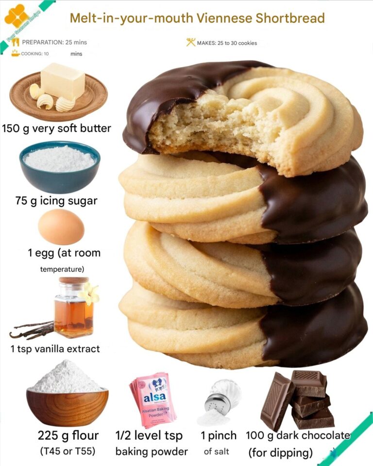 Melt-in-your-mouth Viennese shortbread cookies