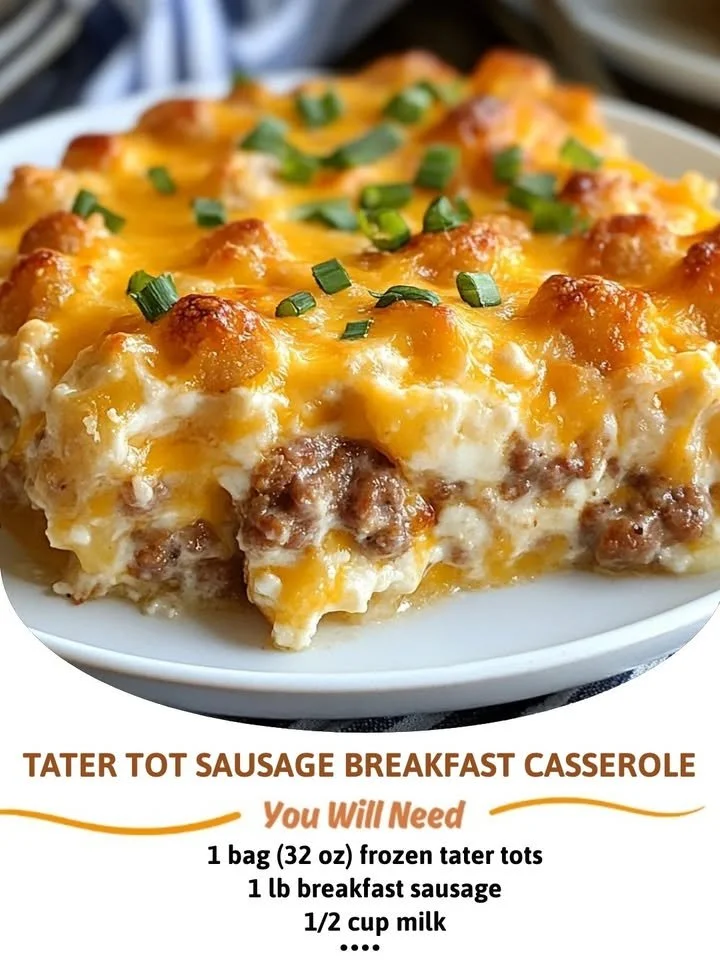 Tater Tot Sausage Breakfast Casserole